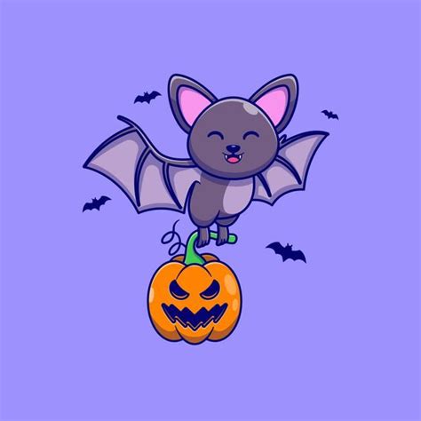Cute Bat Vector Illustration