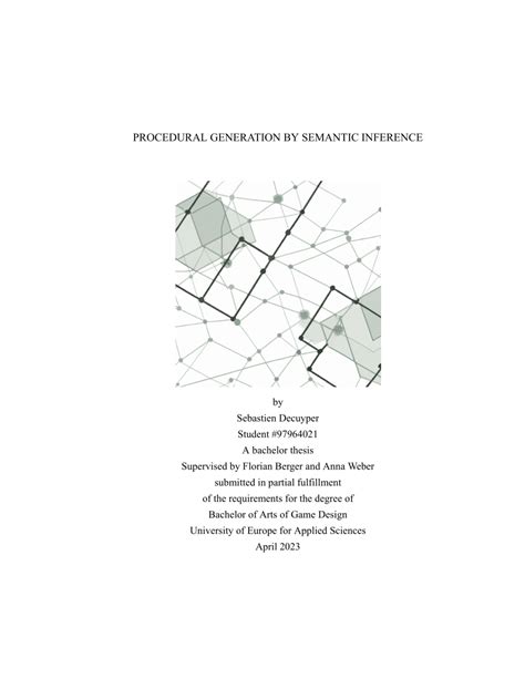 Pdf Procedural Generation By Semantic Inference