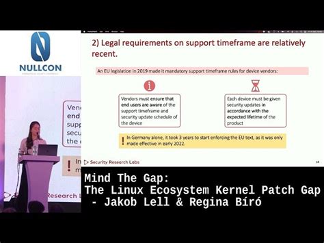 nullcon talk mind the gap the linux ecosystem kernel patch gap from