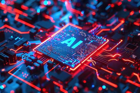 Artificial Intelligence Ai On Circuit Board Future Technology Concept Stock Illustration