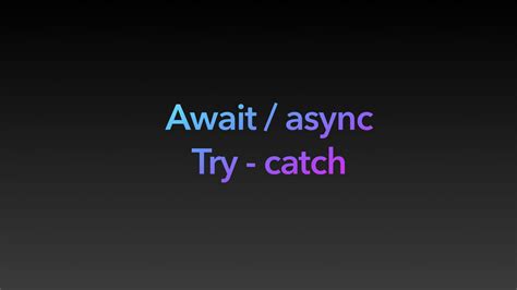 Routing Await Async Query Try Catch