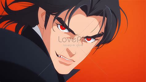 빨간 눈을 가진 뱀파이어 일러스트 무료 다운로드 Lovepik