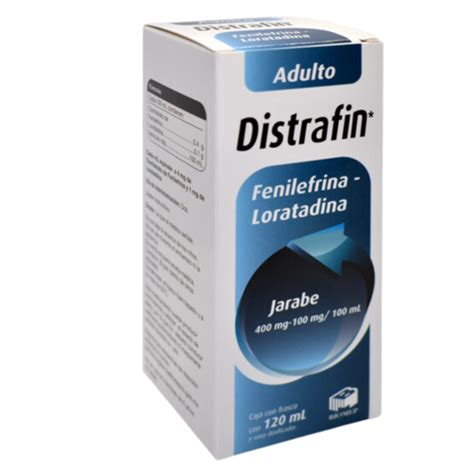 Loratadinafenilefrina 1mg2mg1ml Jarabe Adulto 120ml Distrafin