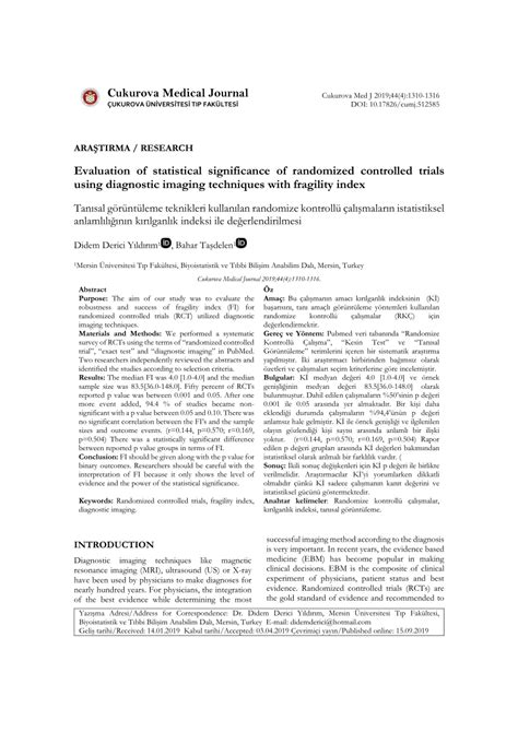 Pdf Evaluation Of Statistical Significance Of Randomized Controlled