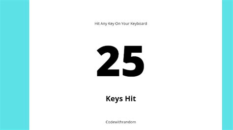 Keyboard Counter Using Javascript By Cwrcode Jun 2023 Medium