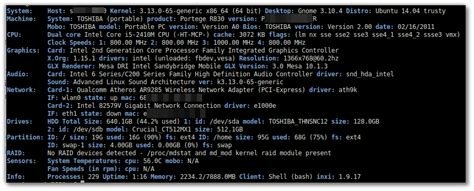 Relevé De Conf Système Linux Avec Inxi Steph Libre G33k
