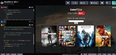 Imersaodev Alura Css Javascript Html Julia Anselmo Mafia