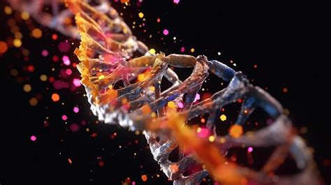 Premium Photo Abstract Science Dna With Molecular Structure Generative Ai