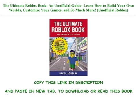 Read Ebook The Ultimate Roblox Book An Unofficial Guide Learn How To Build Your Own Worlds