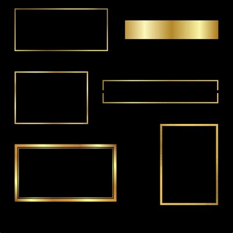 Rectangle Gold Shape Vectors And Illustrations For Free Download