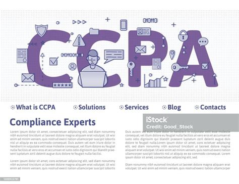 Ccpa 캘리포니아 소비자 개인 정보 보호법 개인 정보 보호 웹 사이트 헤더 배너 또는 포스터의 벡터 디자인 템플릿 고객에 대한 스톡 벡터 아트 및 기타 이미지 Istock