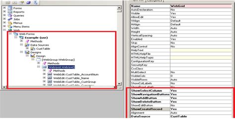 dynamics how to create a new web form in axapta