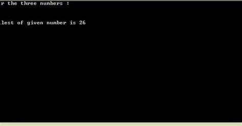 Smallest Of Three Number Using Conditional Operator C Programs