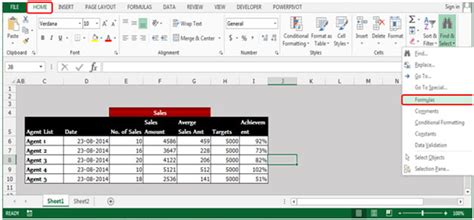 Selecting Cells That Contain Formulas