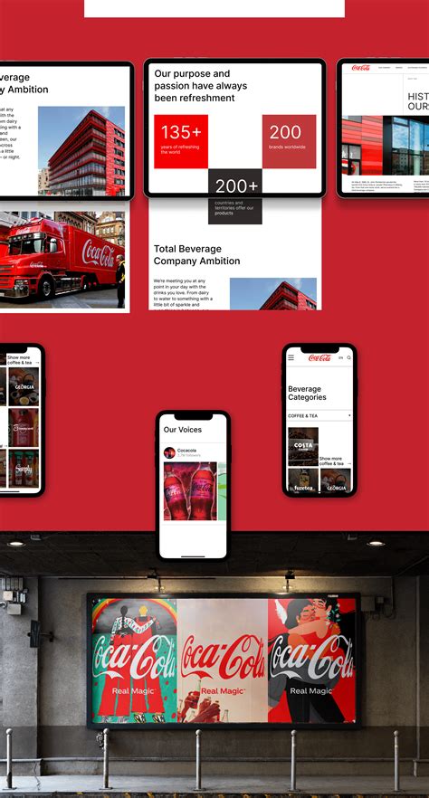 coca cola website redesign behance