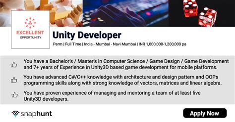 Jobalert Unity3d Unity3ddeveloper Hiring Hiringnow Recruiting