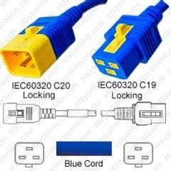Buy IEC320 C20 Male Plug To C19 Connector V Lock 0 9 Meters 3 Feet 16A 250V Power Cord Online