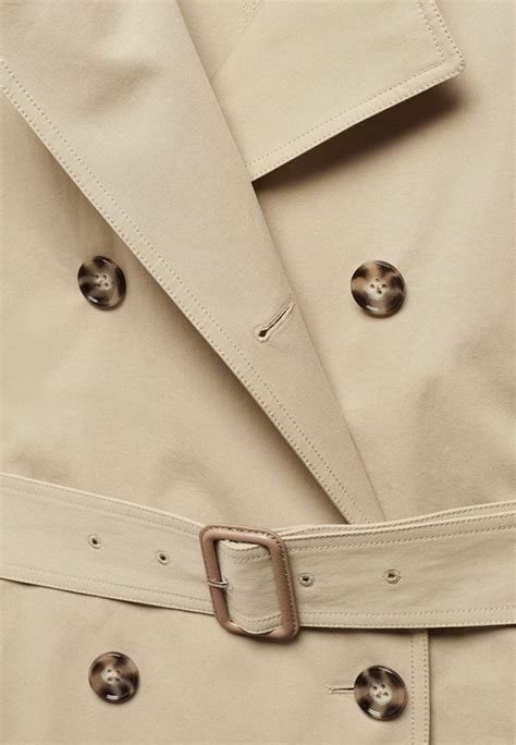 Тренч Mango Buterfly цвет бежевый Rtladl143001 — купить в интернет магазине Lamoda