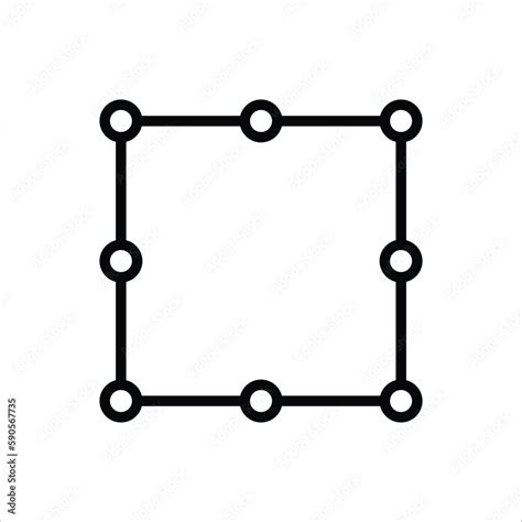 Vertex Icon Vertex Connection Flat Sign Design Spline Vector Icon