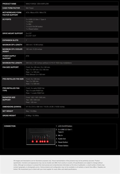 MSI MAG FORGE A AIRFLOW Mid Tower ATX Case T G Panel No PSU PCC COMPUTERS