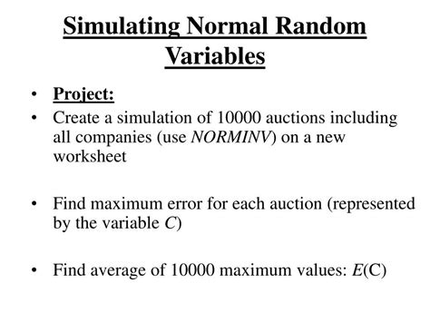 ppt simulating normal random variables powerpoint presentation free