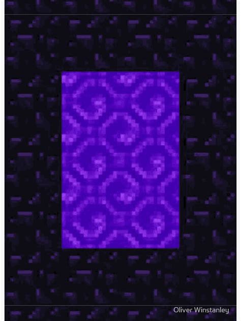 Nether Portal Minecraft Design Art Board Print For Sale By Oliver