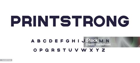 굵은 글자 유형 벡터 일러스트레이션이 있는 강력한 Sans Serif 대문자 글꼴 산세리프체에 대한 스톡 벡터 아트 및 기타 이미지 산세리프체 컴퓨터 글자 볼드체