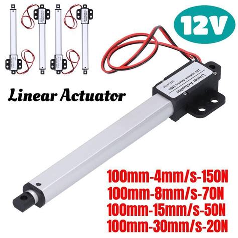 New 4 Types Linear Actuator 100mm 12v Input Voltage Low Noise Short