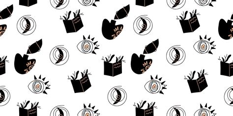 Mystical Seamless Pattern Vector Illustration 12579769 Vector Art At Vecteezy