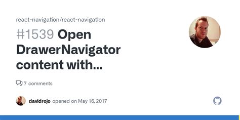 Open Drawernavigator Content With Hamburger Icon · Issue 1539 · React Navigationreact