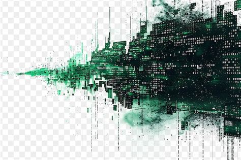 Premium Psd Hacker Intrusion Glitch With Binary Code Abstract Shapes