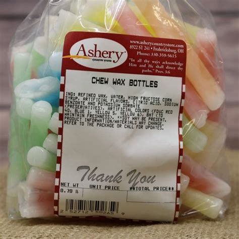 Chew Wax Bottles Ashery Country Store
