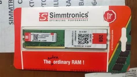 4 Gb Simmtronics Ram At ₹ 1900 Piece In New Delhi Id 25438933597