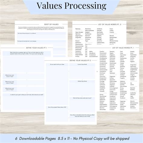 Discover Your Core Values Workbook Pastel Design Includes Exercises And List Of Core Values For
