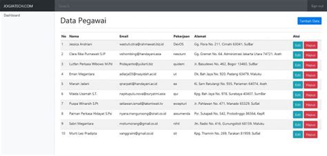 Cara Membuat Aplikasi Crud Dengan Php Dan Mysql Serta Modals Bootstrap Jogjatech Web