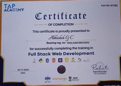 Abhishek G C On Linkedin I Am Successfully Certified And Training In