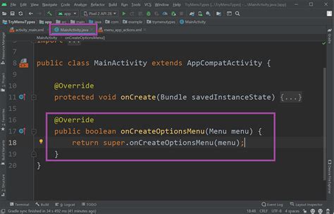 Menu Types In Android With Tutorial By Nourhan Gehad Abdelkareim Medium
