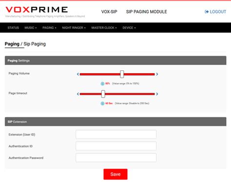 universal sip paging adapter with bell scheduler voxprime