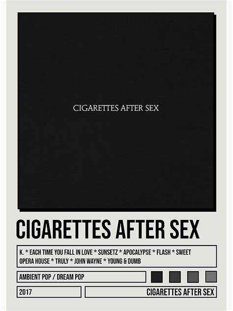 Cigarettes After Sex Self Titled Album Poster Art Print By
