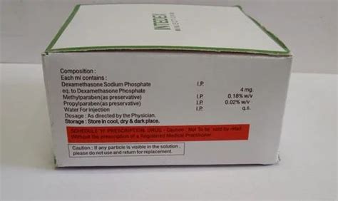 Dexamethasone Sodium Phosphate 8 Mg Intedex At ₹ 11 59 Vial Dexamethasone Injection In Kala