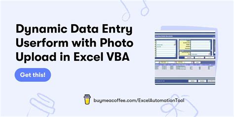 Dynamic Data Entry Userform With Photo Upload In Excel Vba Buymeacoffee
