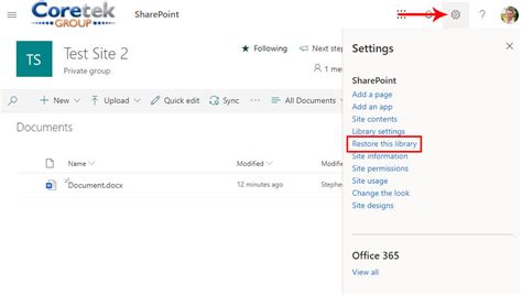 How Do I Restore A File In Sharepoint Or Teams Coretek Group