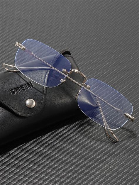 Men Square Rimless Eyeglasses Eyeglass Frames For Men Men Eyeglasses Eyeglasses