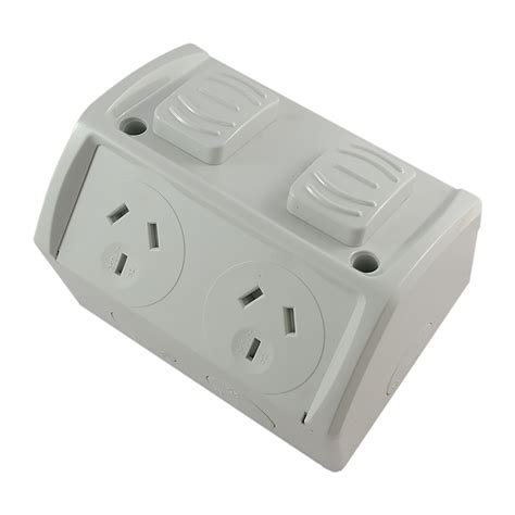 15a Weatherproof Double Gpo 250v Ac Ip53 Integrated