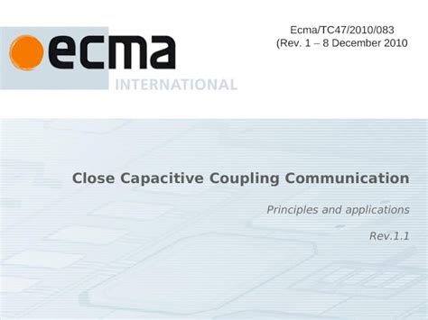 Ppt Close Capacitive Coupling Communication Principles And
