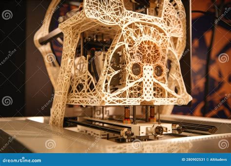 3d Printing Robot Depositing Layer Of Material Onto 3d Printing Bed Royalty Free Stock