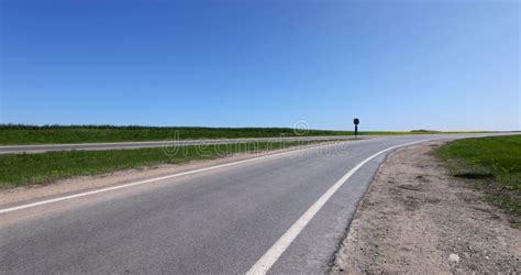 Details Of The Paved Road With White Marking Lines Stock Footage