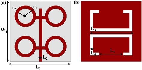 Geometry View Of The Suggested Antenna A Radiating Patch And B Download Scientific Diagram