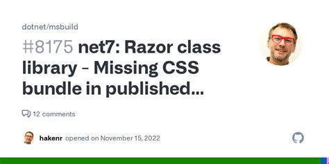 Net7 Razor Class Library Missing Css Bundle In Published Package