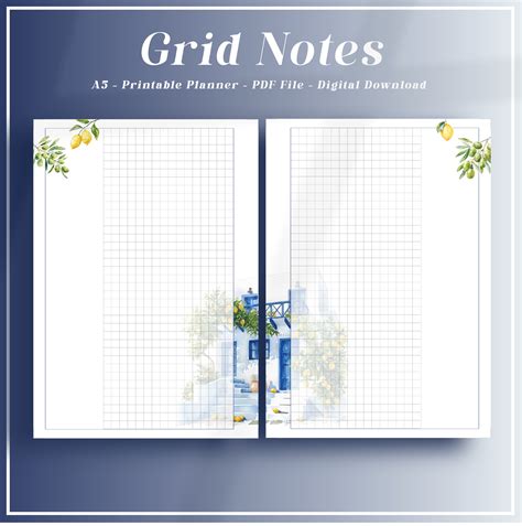 Grid Notes Mediterranean Summer Planify Pro